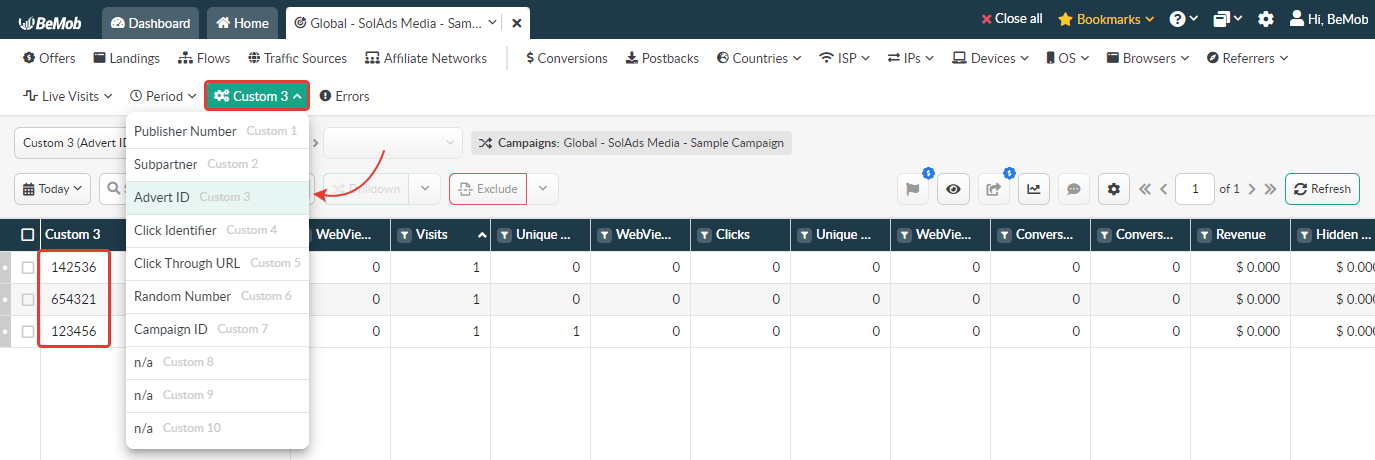 SolAds Media Settings | BeMob Help Center