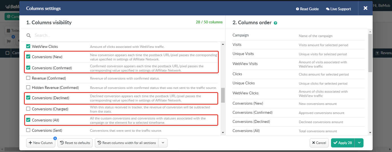 C3PA Settings | BeMob Help Center