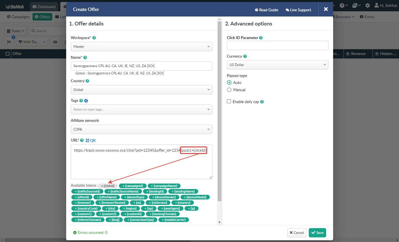 C3PA Settings | BeMob Help Center
