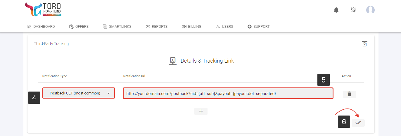 Toro Advertising Settings | BeMob Help Center
