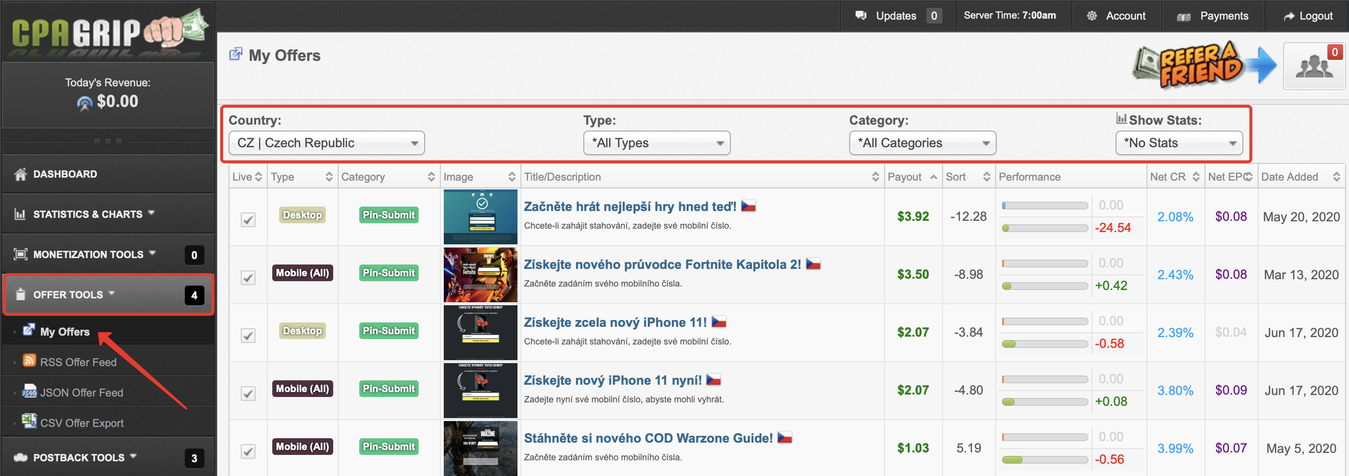 CPAGrip Settings | BeMob Help Center