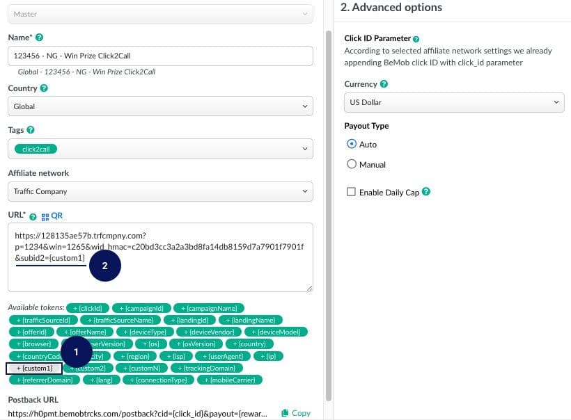 Offer Settings | BeMob Help Center